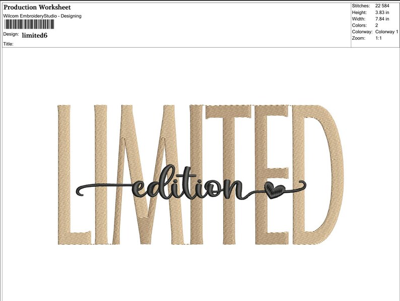 Limited Edition Machine Embroidery Design, Digital File, 6 Sizes. - Etsy