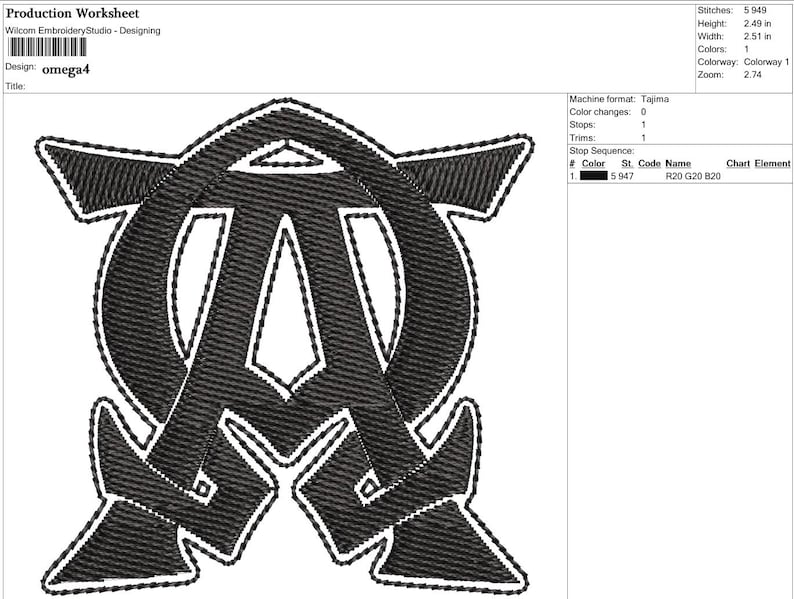 Alpha Omega Embroidery Design: Religious Symbol (digital Download) - Etsy