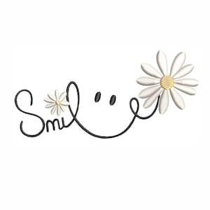 Smile Machine Embroidery Design, Happy Face Embroidery, 6 Sizes. - Etsy