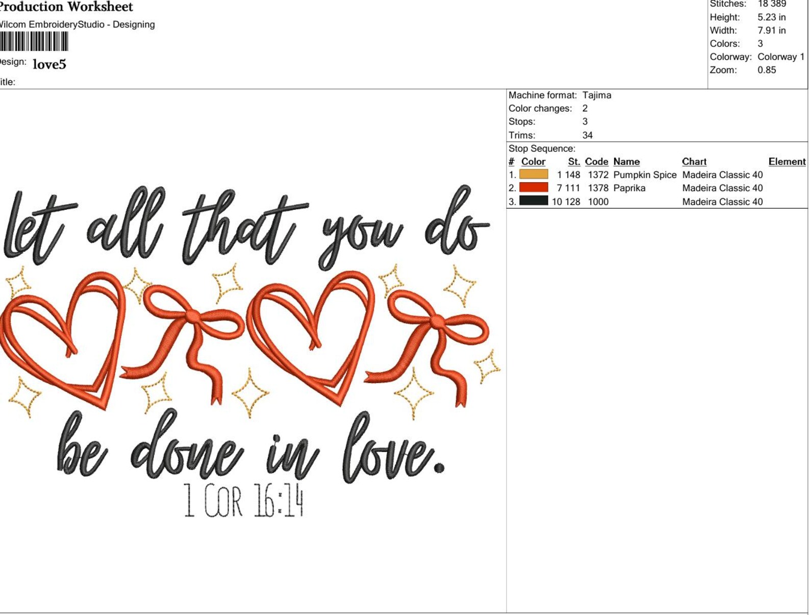 Let All That You Do Be Done in Love Embroidery Design – Christian Bible ...