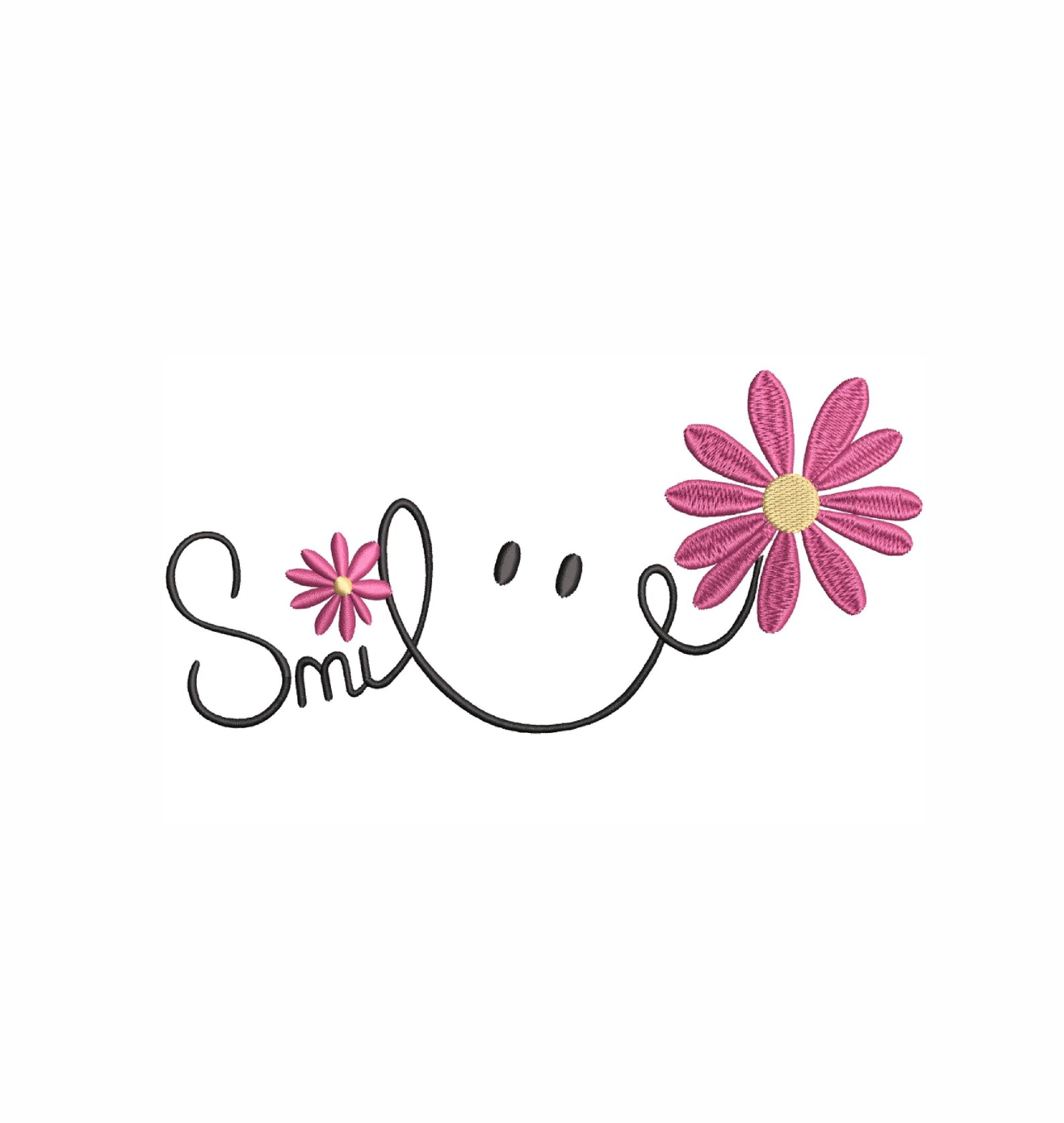 Smile Machine Embroidery Design, Happy Face Embroidery, 6 Sizes. - Etsy