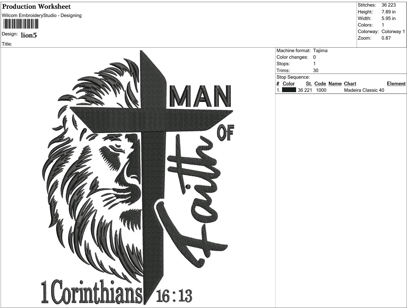Man of Faith Lion Embroidery Design: Bible Verse (digital Download). - Etsy