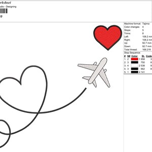 Airplane Machine Embroidery Design, 10 Sizes. - Etsy