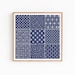 Japanese Sashiko Cross Stitch Pattern, Traditional Blue White Geometric ...