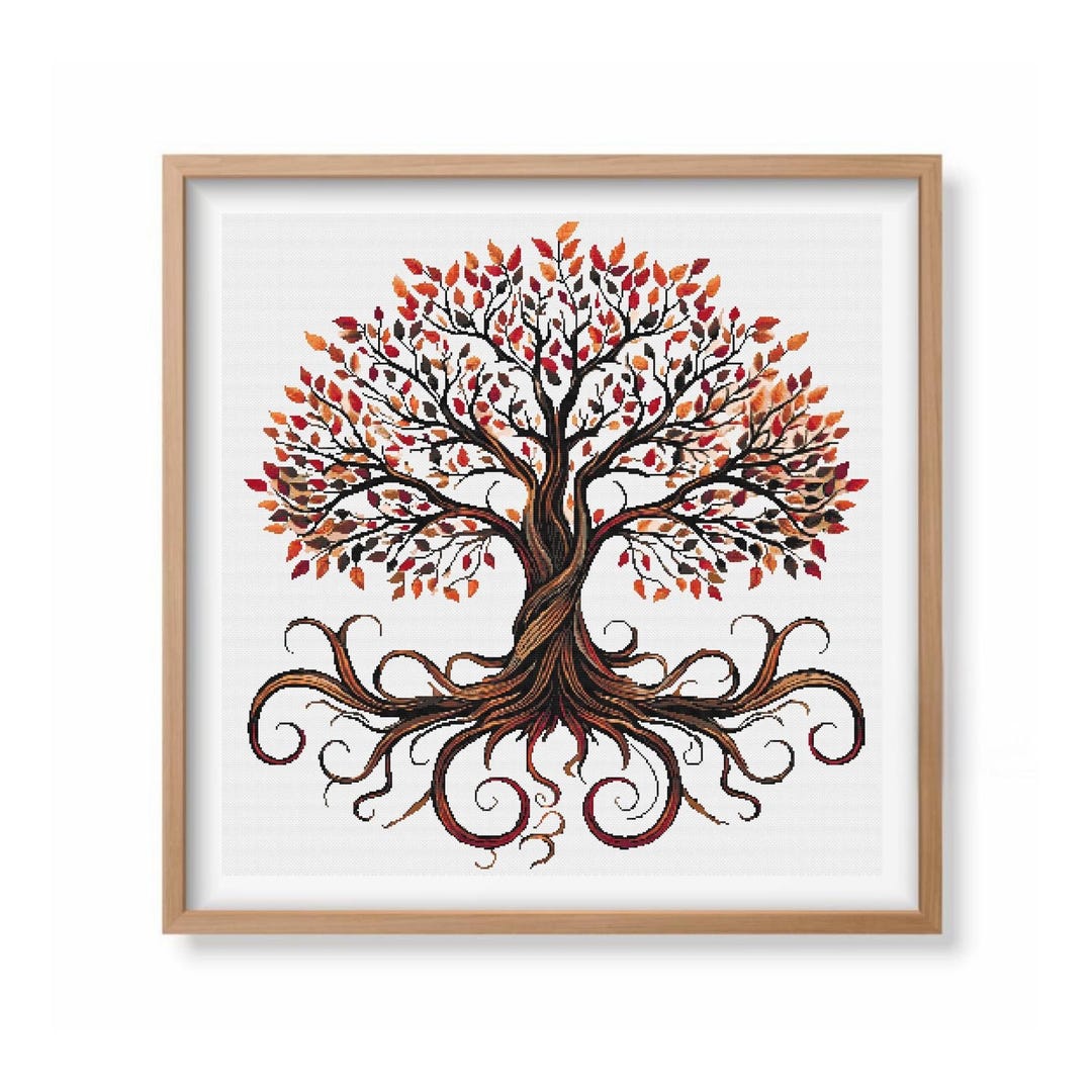 Tree of Life Cross Stitch Pattern | Premium Crossstitch Tree of Life ...