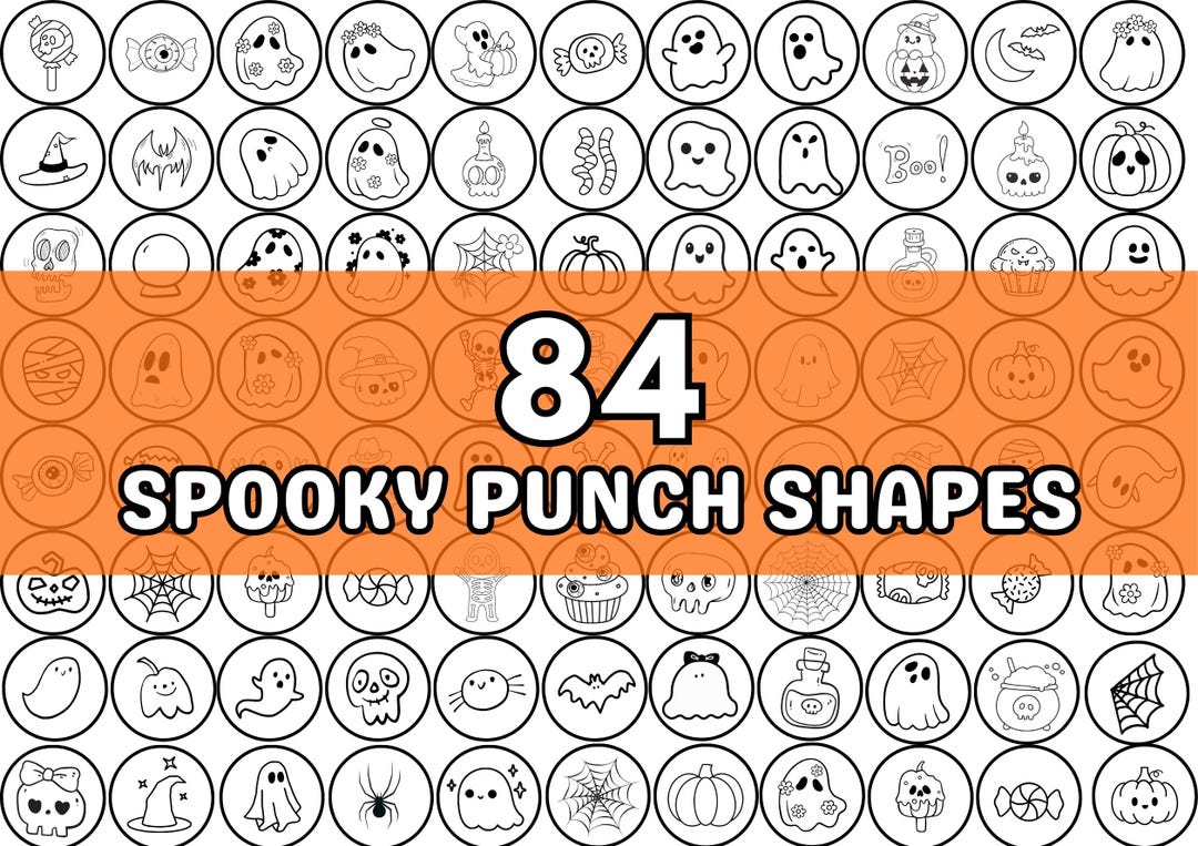 Ghosts Punch Needle Pattern, Spooky Cute Coaster Bundle Template, Witch ...