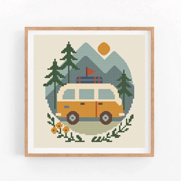 Camper Cross Stitch Pattern - Etsy