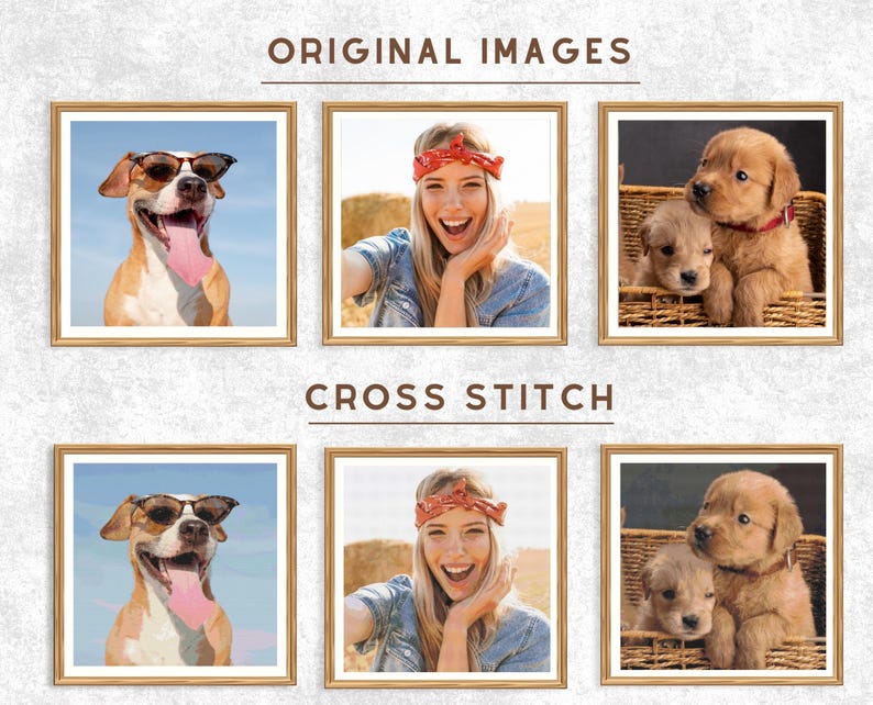 Convert Your Photo to Cross Stitch Pattern, Custom Cross Stitch ...