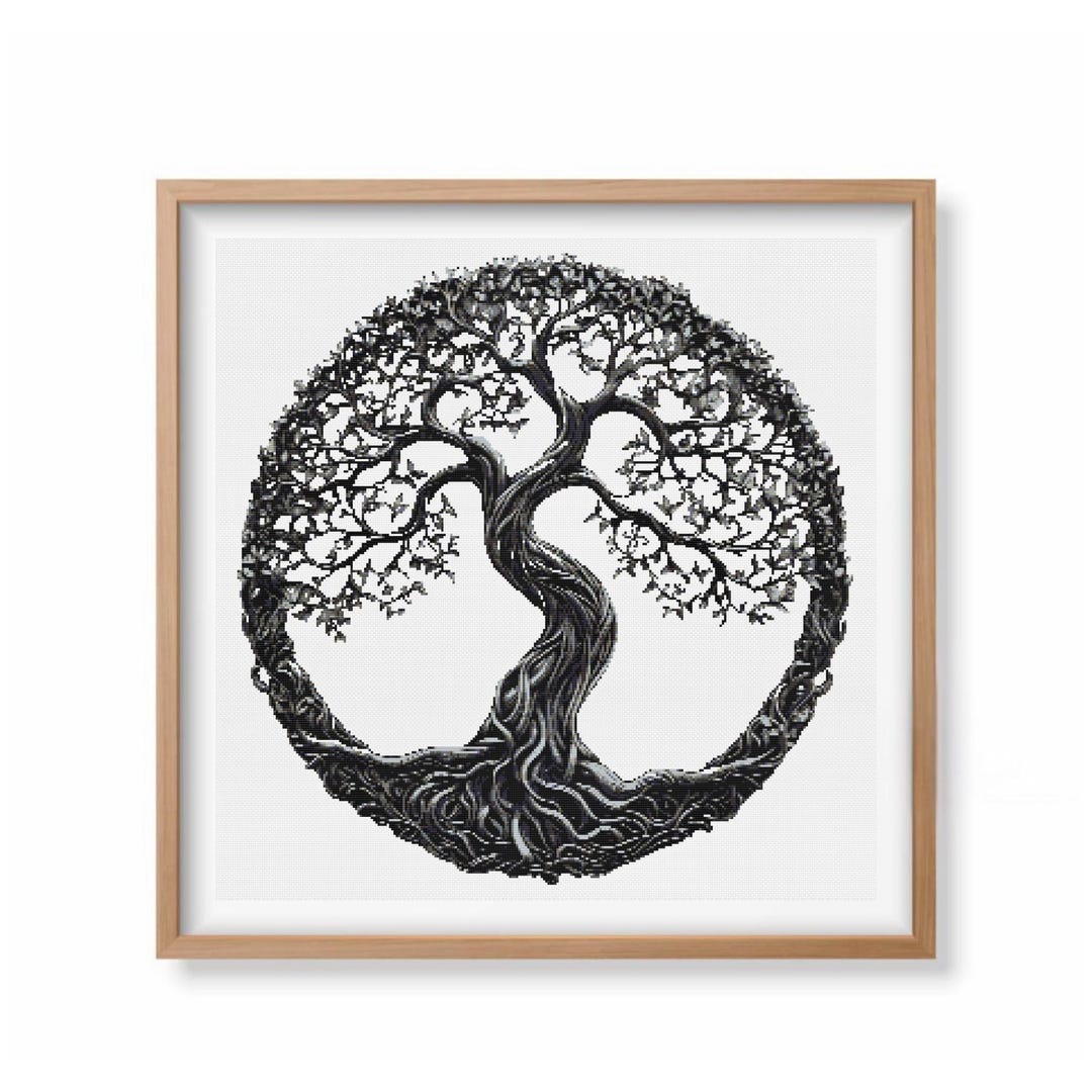 Tree of Life Cross Stitch Pattern, Crossstitch Tree of Life, Tree ...