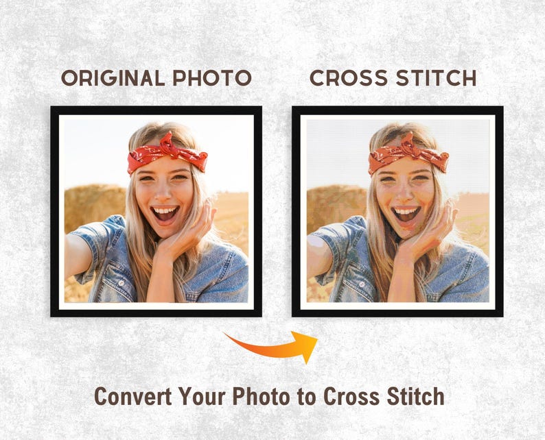Convert Your Photo to Cross Stitch Pattern, Custom Cross Stitch ...