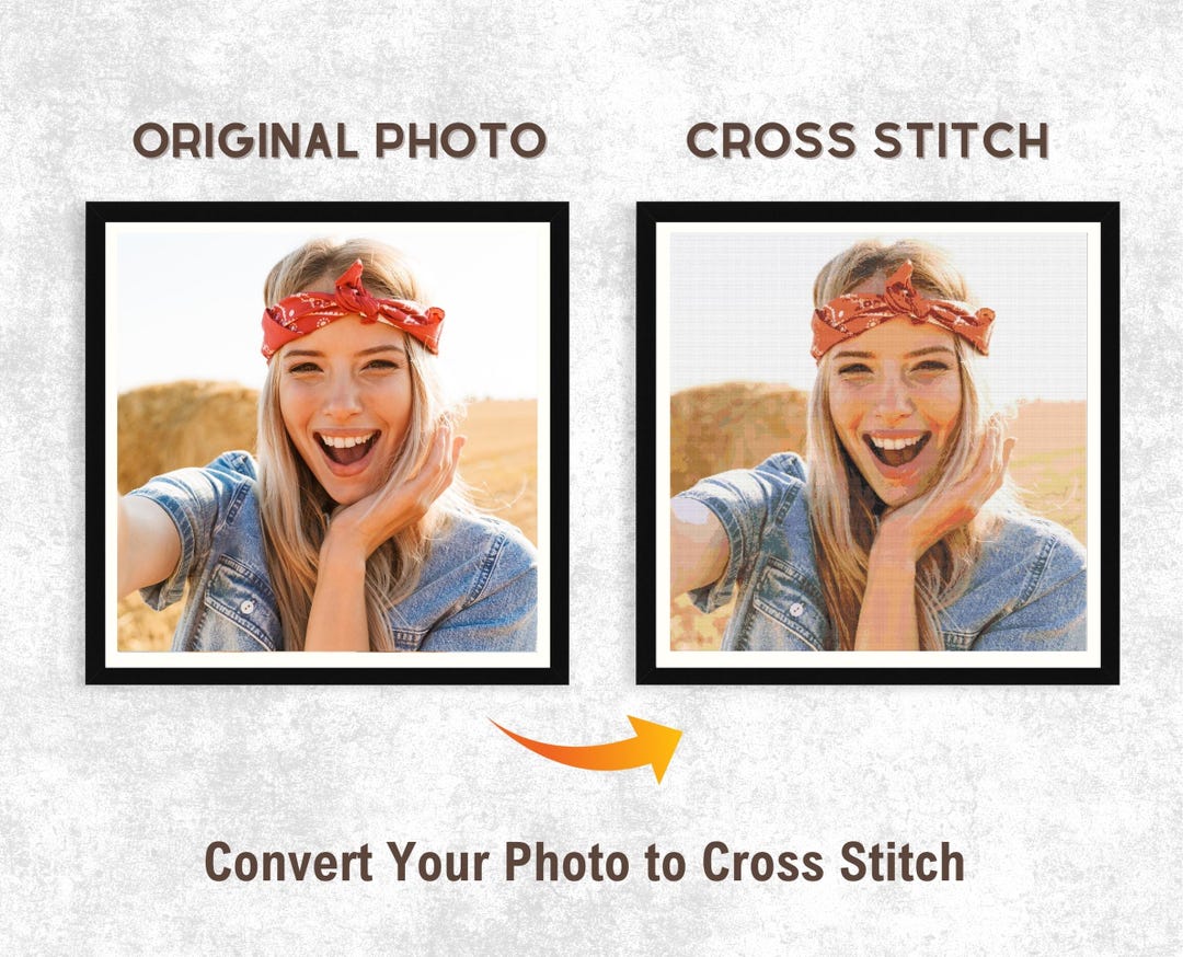 Custom Photo Cross Stitch Pattern | Convert Your Photo to Cross Stitch ...
