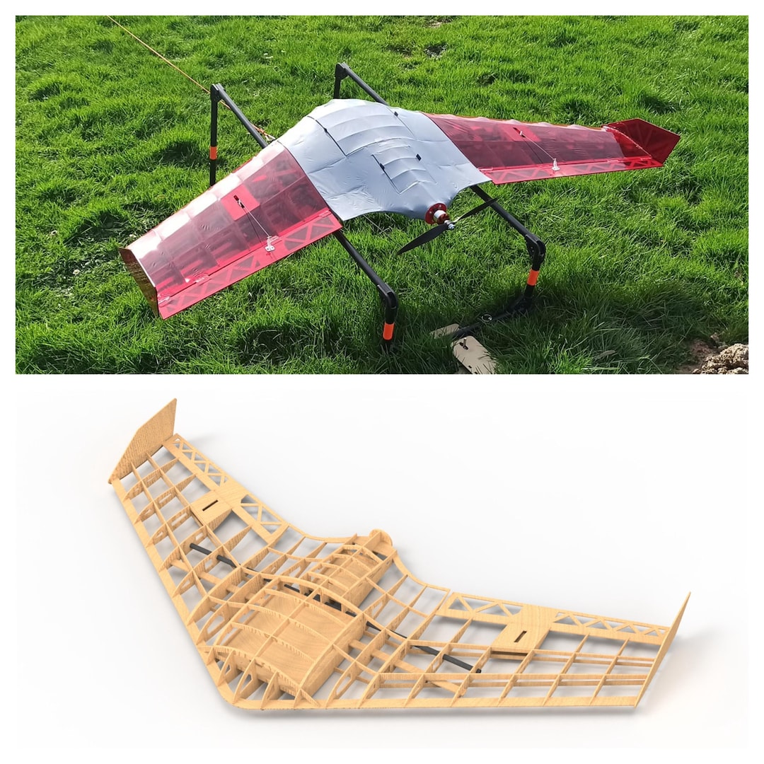1430mm (56") Royal Flying Wing - 3D CAD (.STEP) and Laser Cutting Files ...