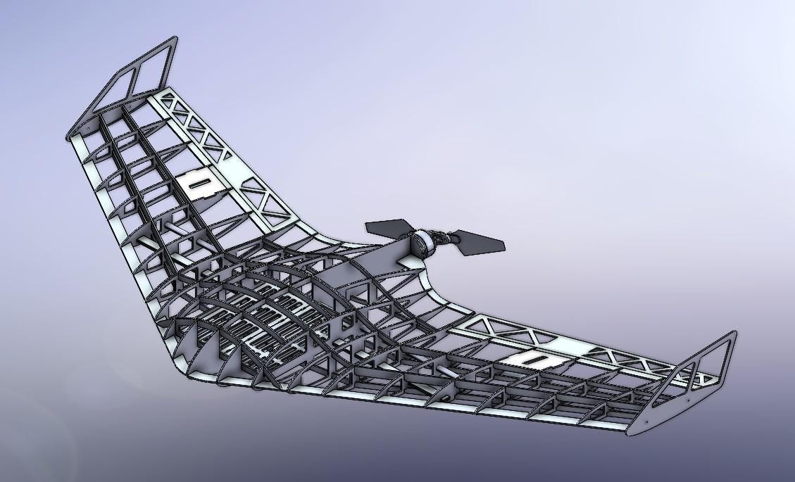 1430mm (56") Royal Flying Wing - 3D CAD (.STEP) and Laser Cutting Files ...