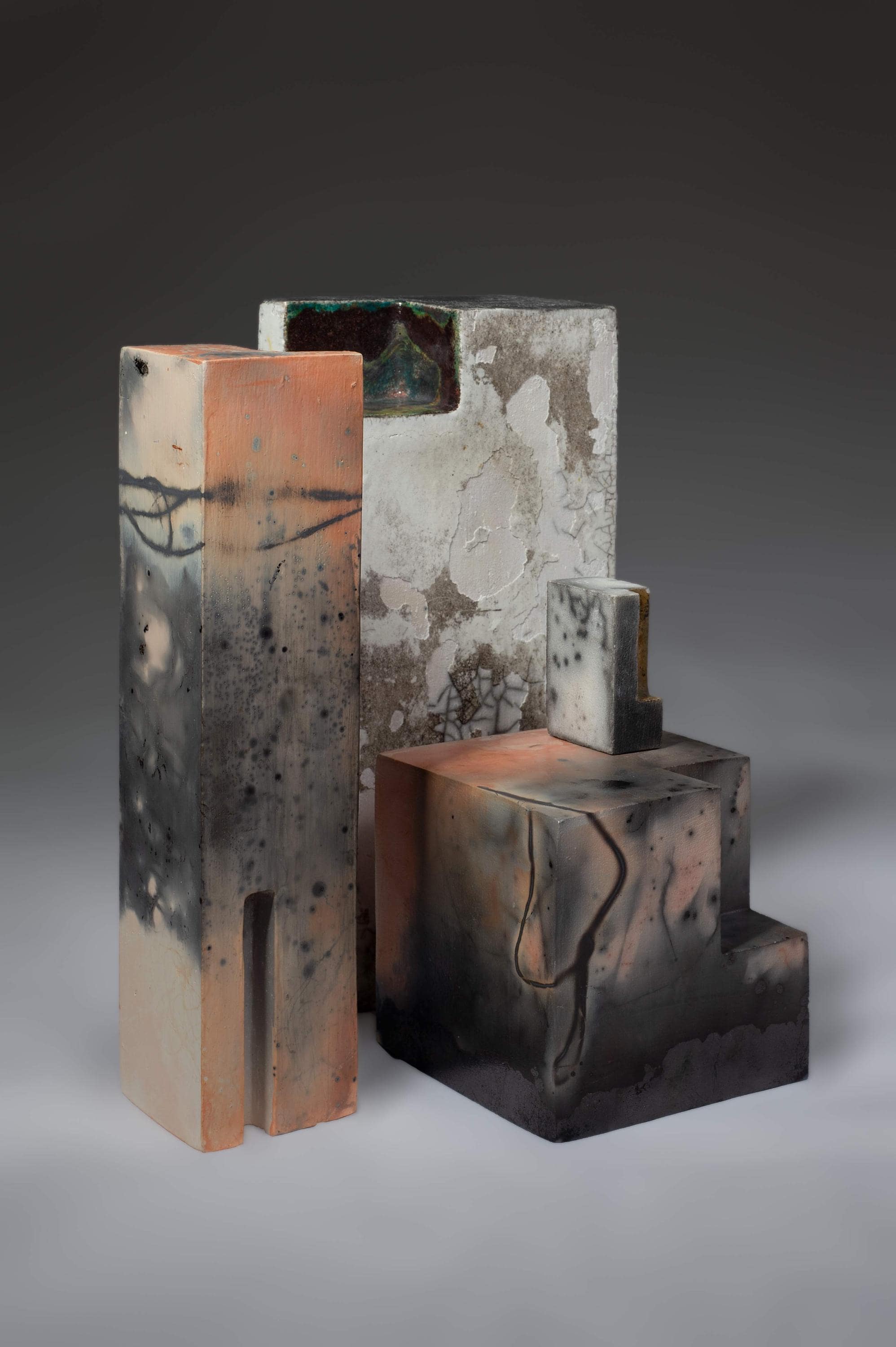 Ceramic Architectural Sculptures Naked Raku & Sagar Firing, Handcrafted ...