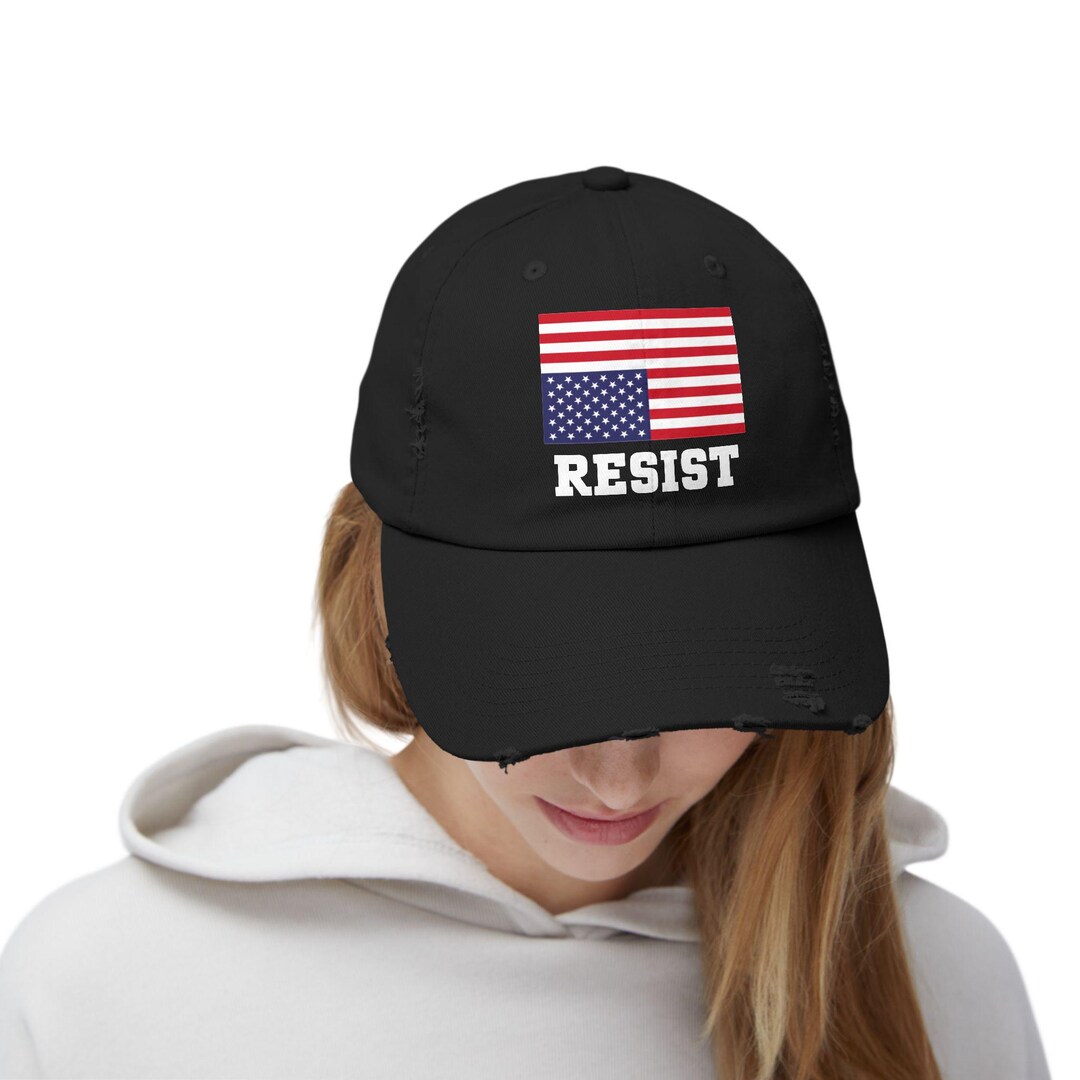 Resist Distressed Cap - Upside Down American Flag Distress Signal ...