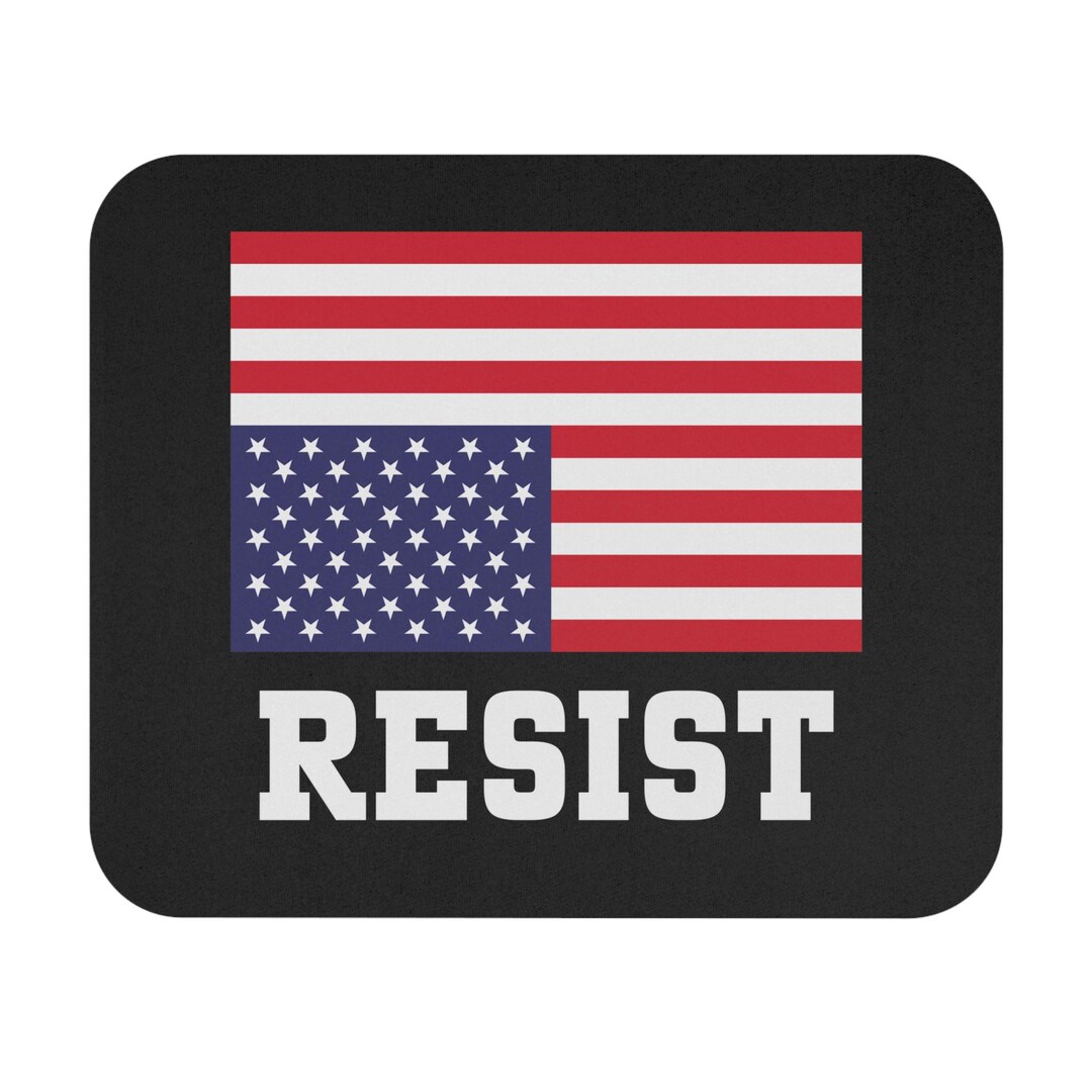 Resist Upside Down American Flag Mouse Pad | Patriotic Office Decor ...