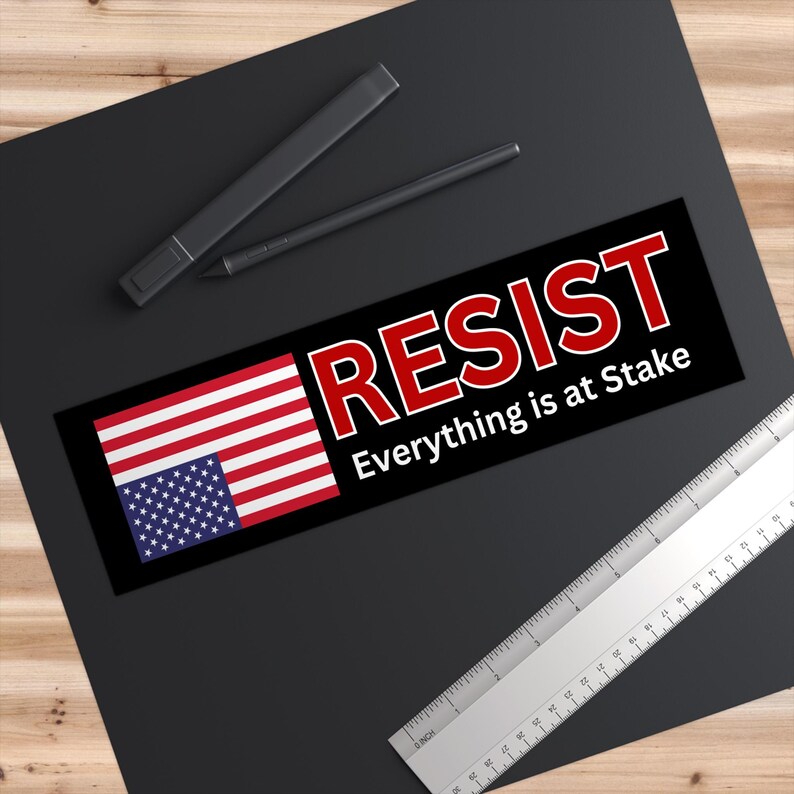 Upside Down Flag, Resist Car Magnet or Sticker, Political Car ...