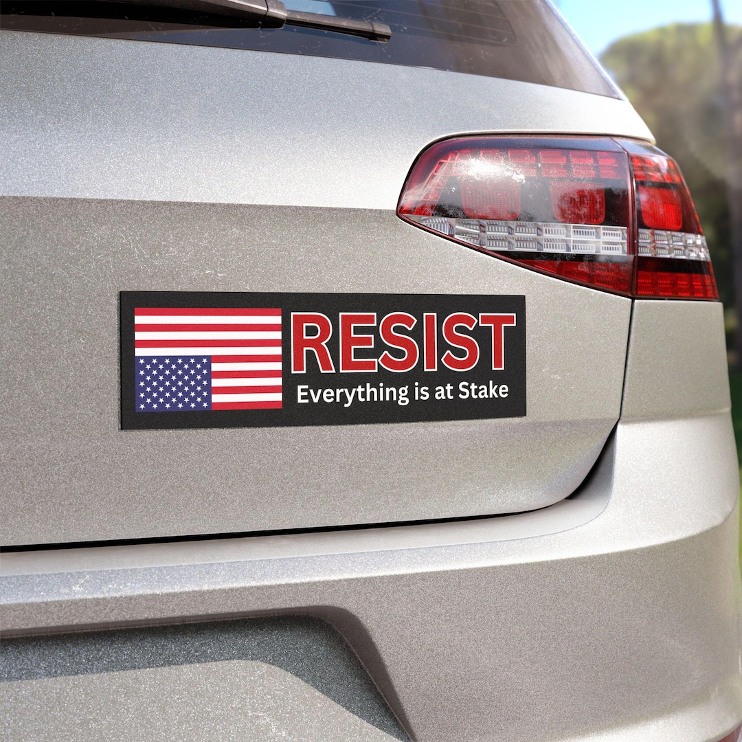 Upside Down Flag, Resist Car Magnet or Sticker, Political Car ...