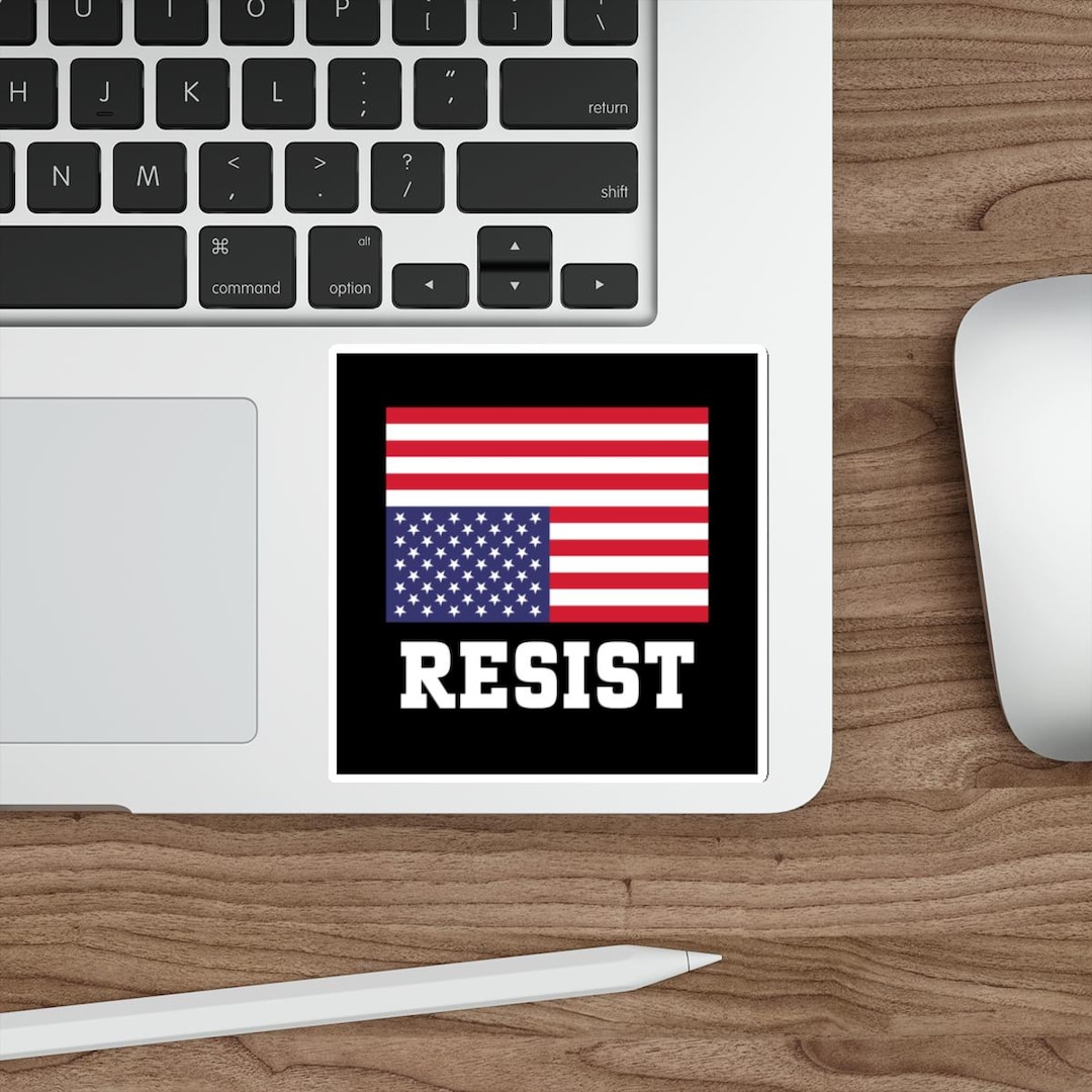 Resist Die-cut Sticker - Upside Down American Flag Distress Signal ...