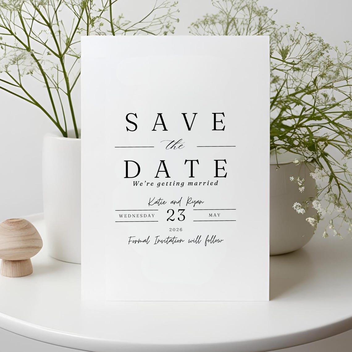 Simplistic Wedding Invitation Bundle | Minimalist Invite | Canva ...