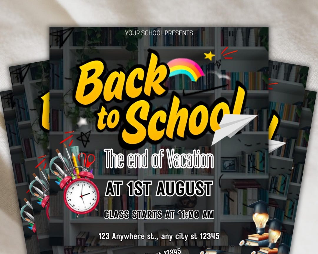 DIY Back to School Booking Flyer, Back to School Specials Flyer, Bring ...