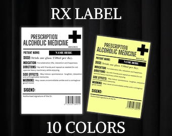 Editable Prescription Label Template | Pill Bottle Label | RX Label ...