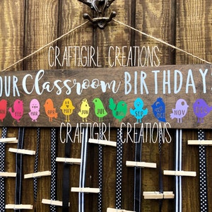 Classroom Birthday Sign Calendar Classroom Decor - Etsy
