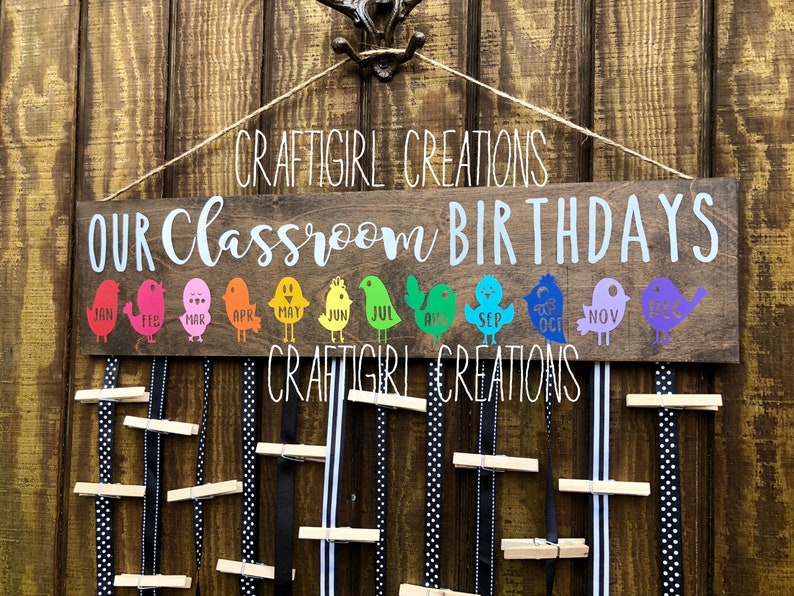 Classroom Birthday Sign Calendar Classroom Decor - Etsy