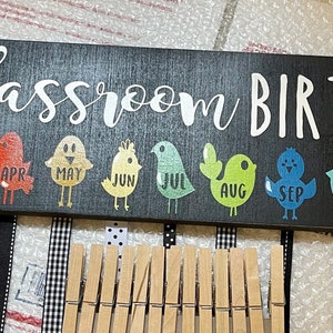 Classroom Birthday Sign Calendar Classroom Decor - Etsy