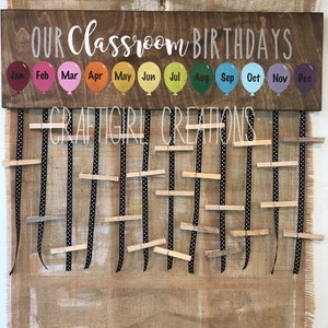 Classroom Birthday Sign Calendar Classroom Decor - Etsy