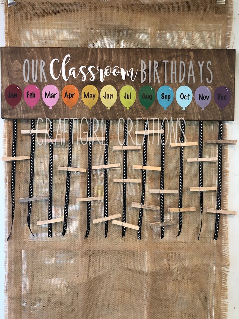 Classroom Birthday Sign Calendar Classroom Decor - Etsy