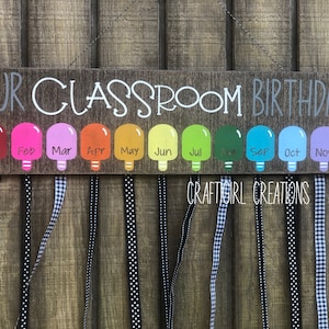 Classroom Birthday Sign Calendar Classroom Decor - Etsy
