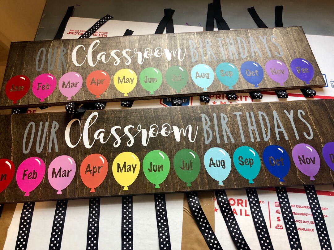 Classroom Birthday Sign Calendar Classroom Decor - Etsy