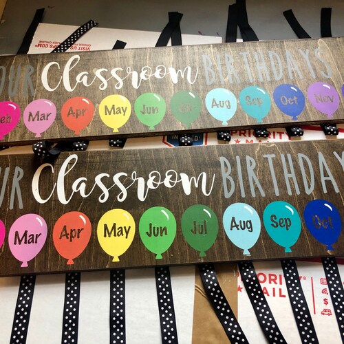 Classroom Birthday Calendar Classroom Birthday Sign Home - Etsy