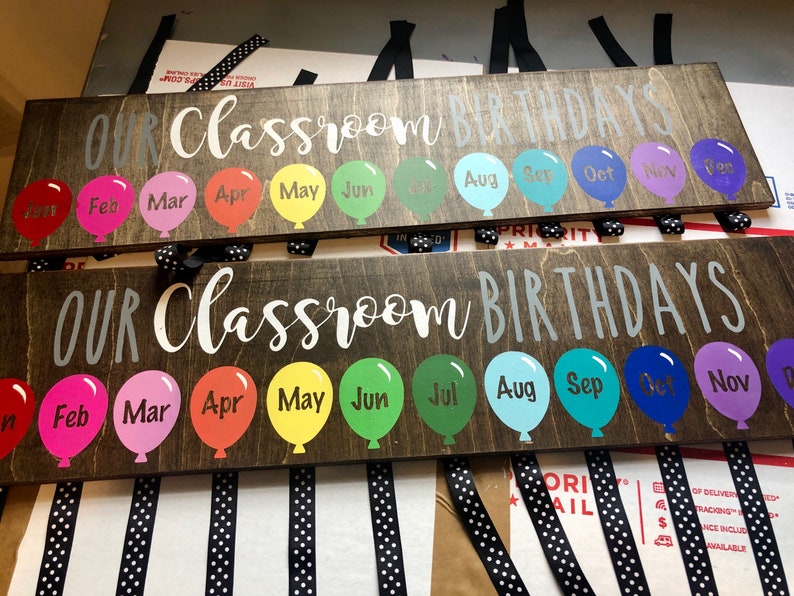 Classroom Birthday Sign Calendar Classroom Decor - Etsy