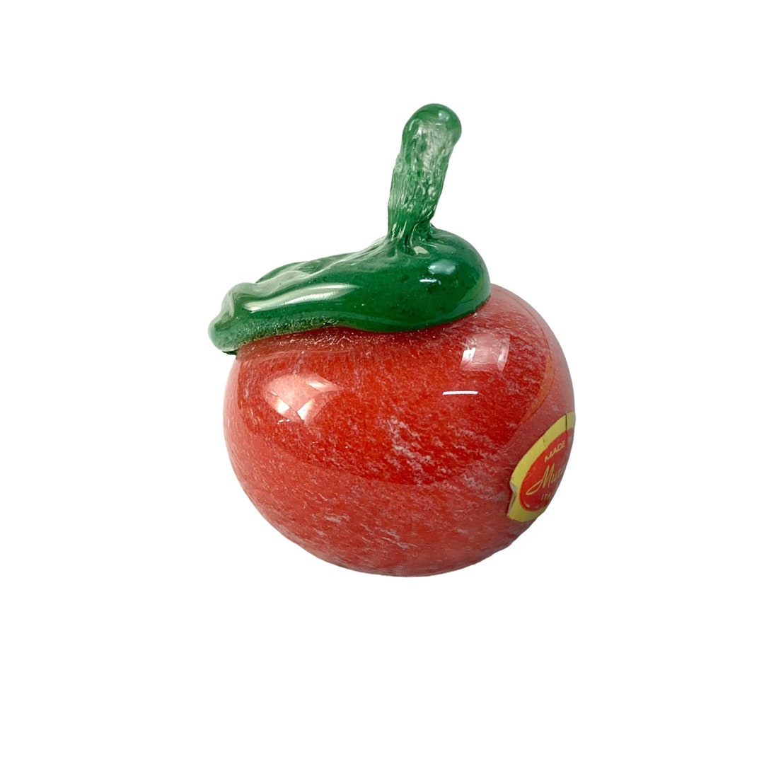 Murano Glass Apple Sculpture Hand Blown Paperweight Kitchen - Etsy