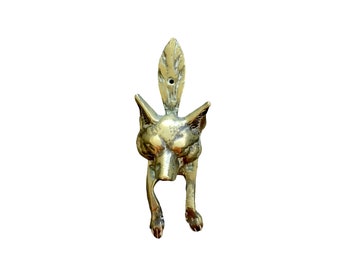 Vintage Solid Brass Fox Door Knocker - Etsy