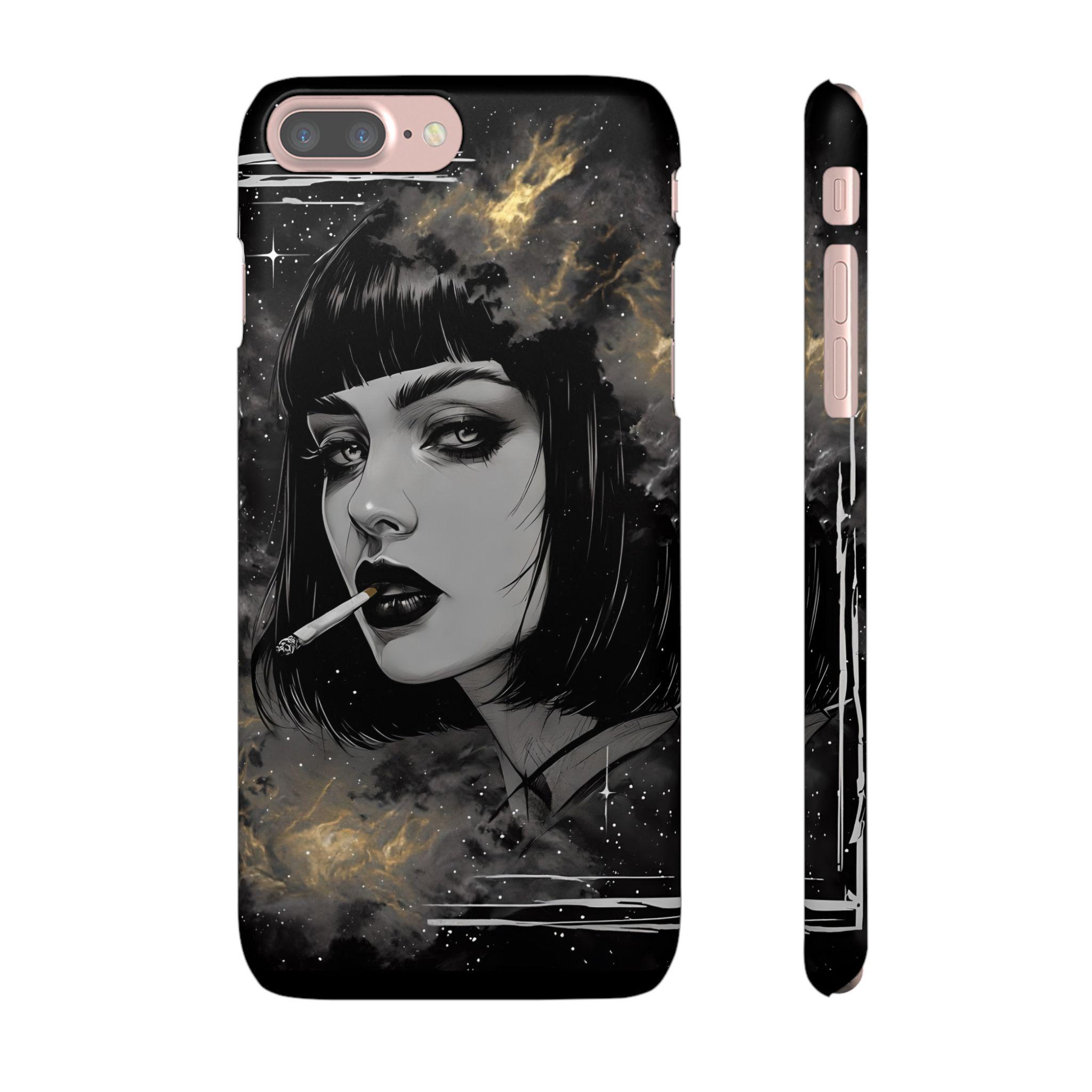 Goth Girl Snap Case, Dark Smoking Gothic Phone Cover, Alternative Girl ...