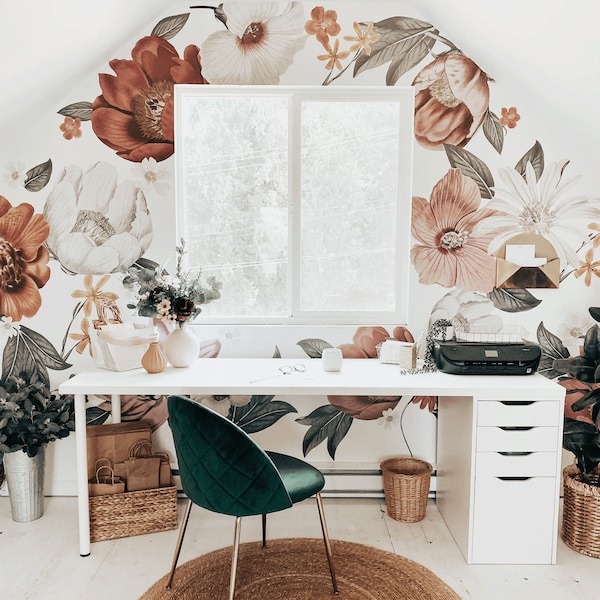 Floral Wall Decals - Etsy