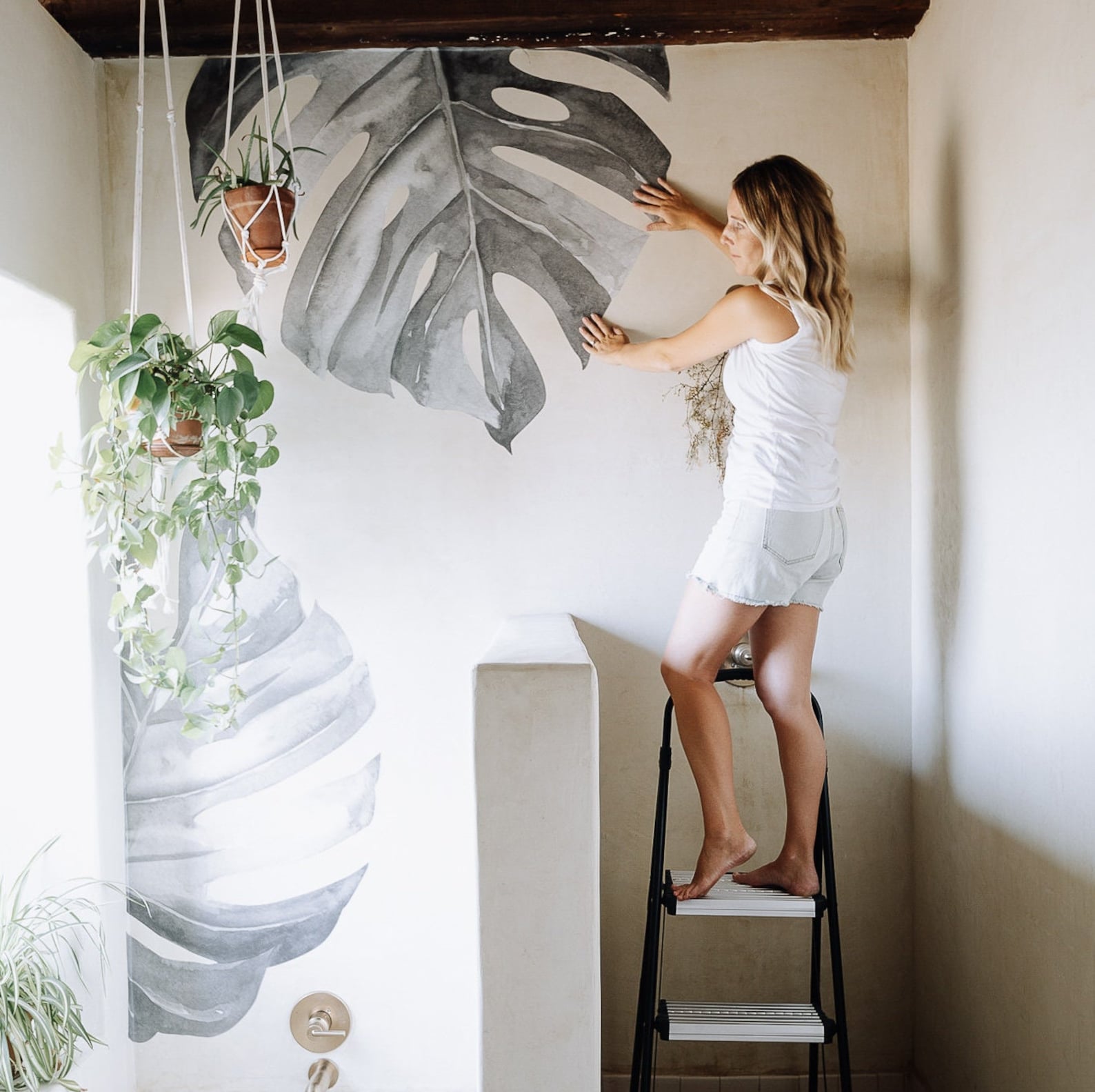 Monstera Leaves Wall Decals | Urbanwalls - Etsy