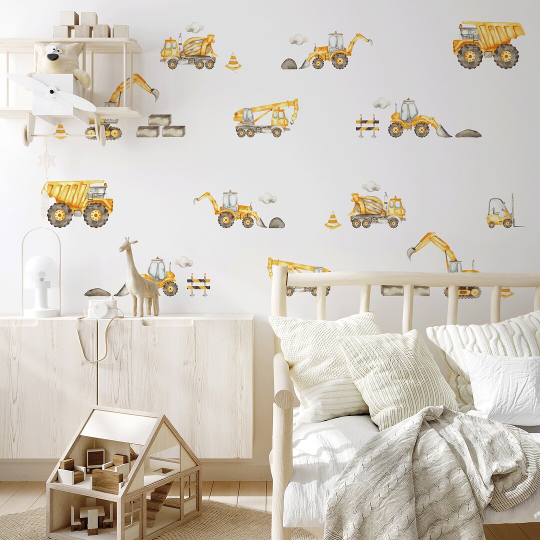 Construction Truck Wall Decals Urbanwalls - Etsy