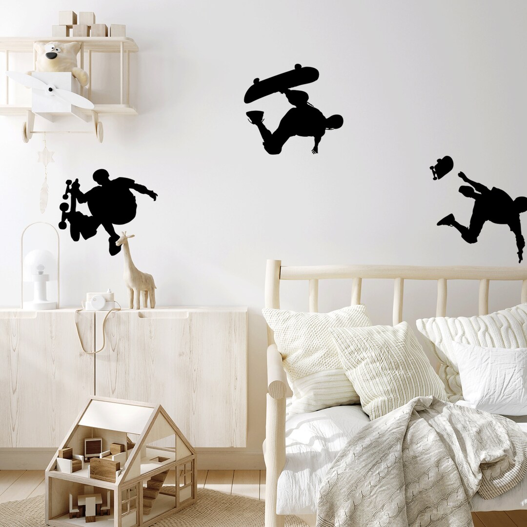 Skateboard Wall Decals | Urbanwalls - Etsy