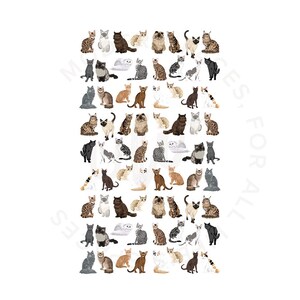 Kitty Cat Wall Decals | Urbanwalls - Etsy