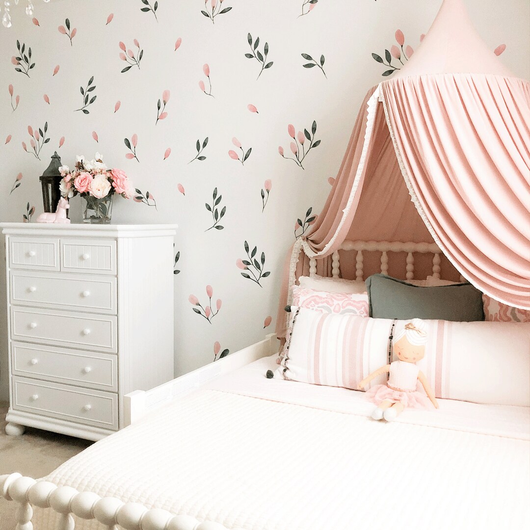 Soft Blush Florals Wall Decals | Urbanwalls - Etsy