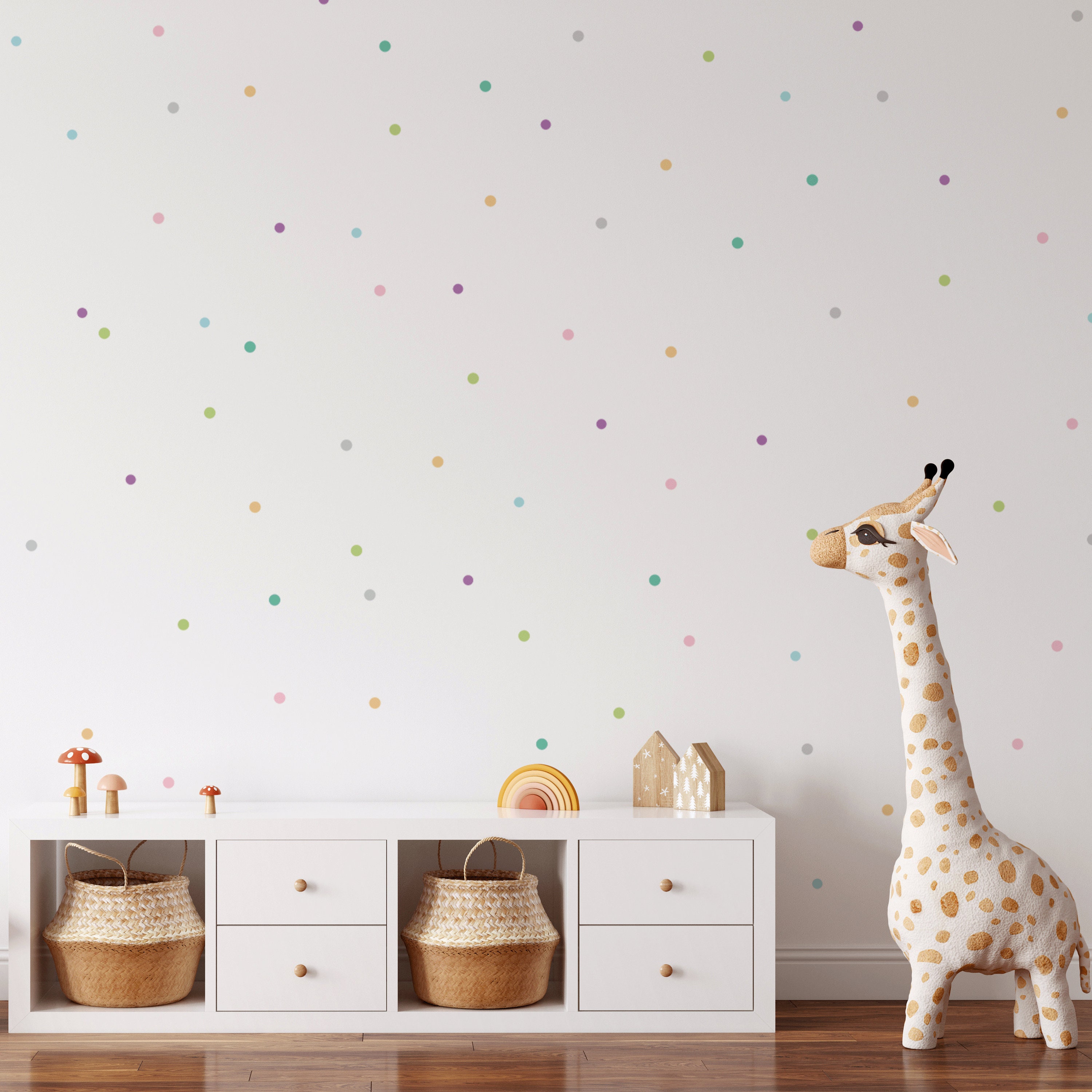 Mini Pastel Confetti Dots Wall Decals | Urbanwalls - Etsy Canada