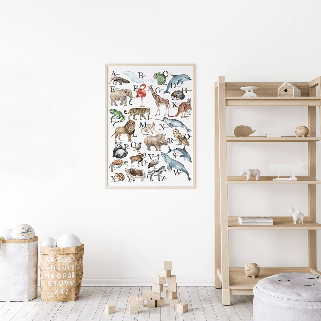 Animal Alphabet Wall Poster Urbanwalls - Etsy