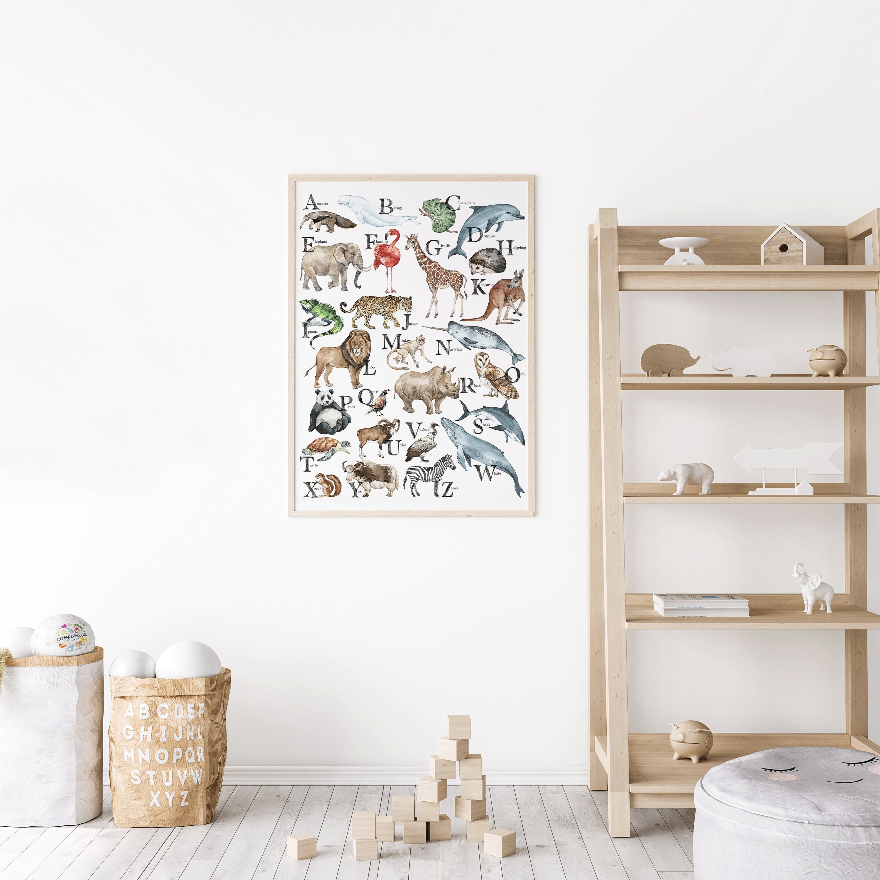 Animal Alphabet Wall Poster Urbanwalls - Etsy