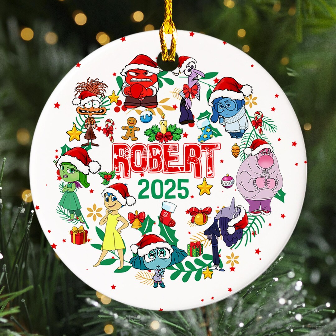 Personalized Inside Out 2 Movie Characters Ornament, Custom Christmas ...