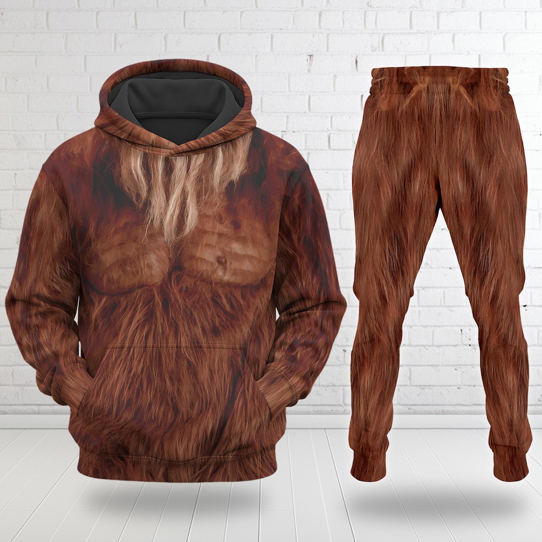Bigfoot Monster Costume Hoodie, Bigfoot Character Cosplay Costume ...