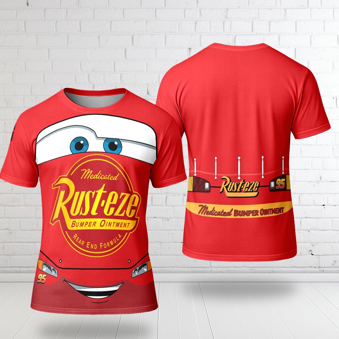 Lightning Mcqueen Unisex Costume T-shirt, Cars Lightning Mcqueen ...